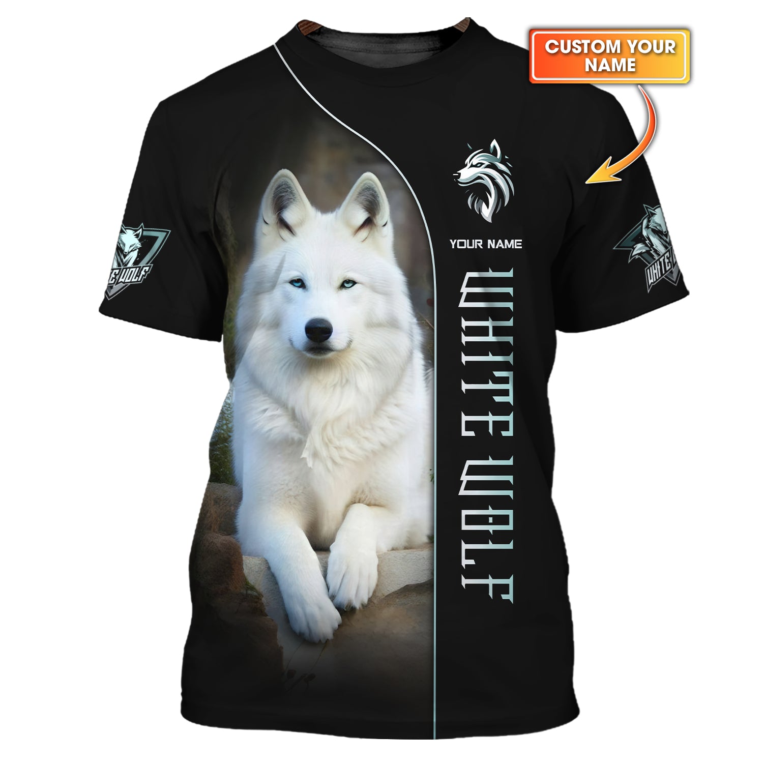 Personalized White Wolf Shirt - Embrace the Spirit of the Wild – Wiizaa ...