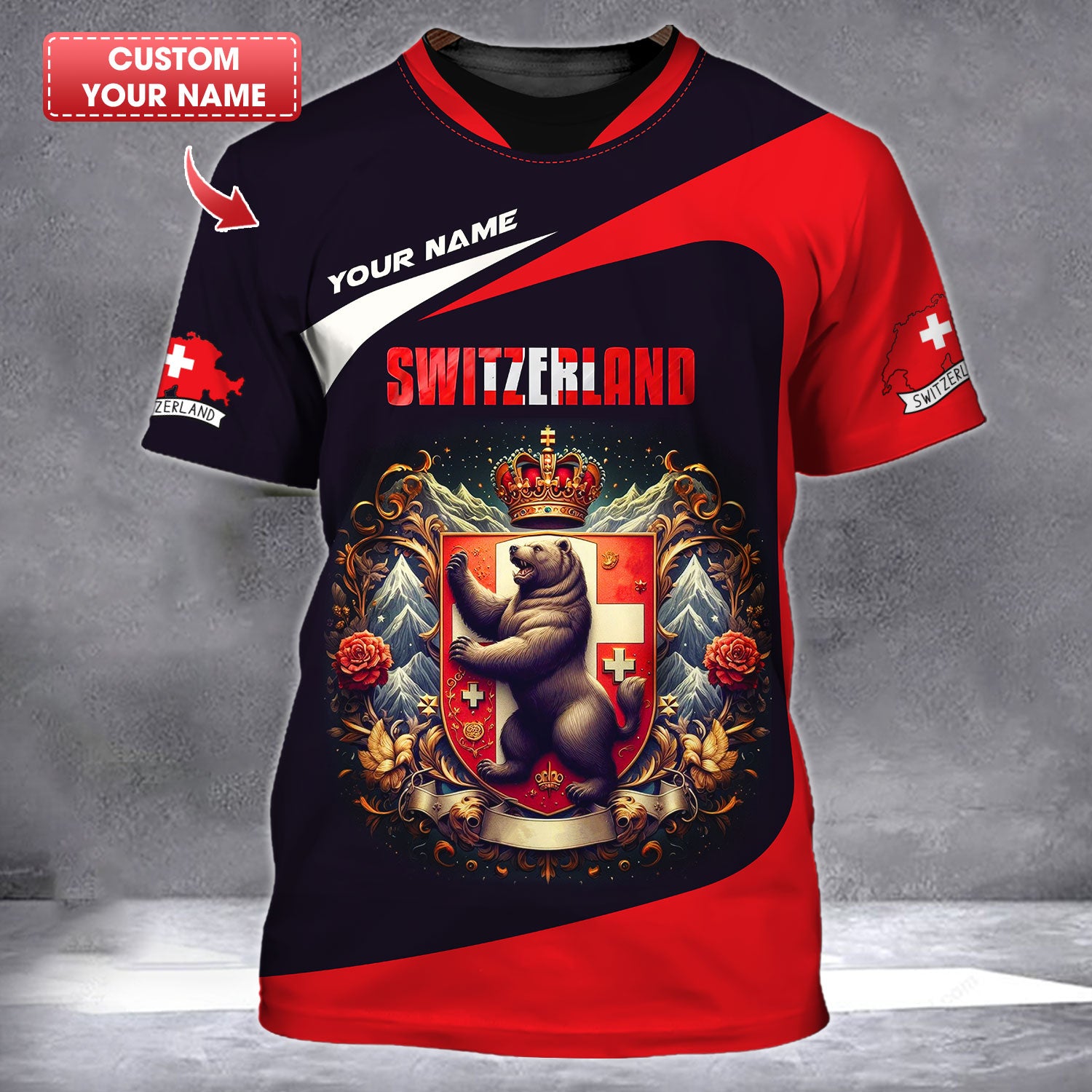 Personalized Switzerland Pride Shirt - Emblem of Heritage – Wiizaa ...